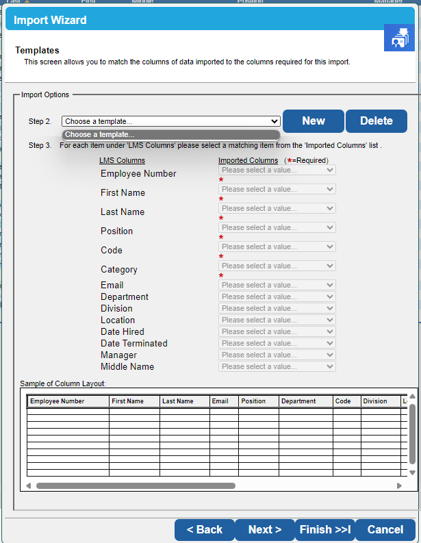 Importing Employee Data into TLC